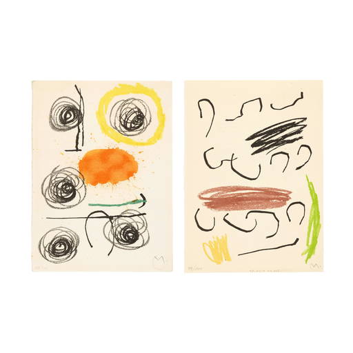 Joan Miró (1893 1983); Two Plates (with Colophon),