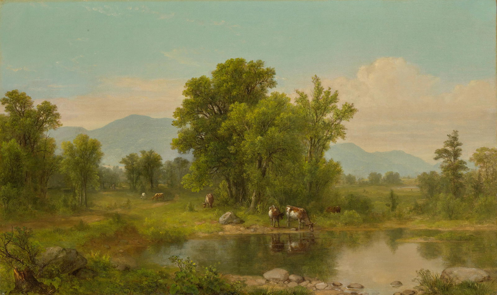 Asher Brown Durand (1796 1886) Landscape 18 1/8 X 30