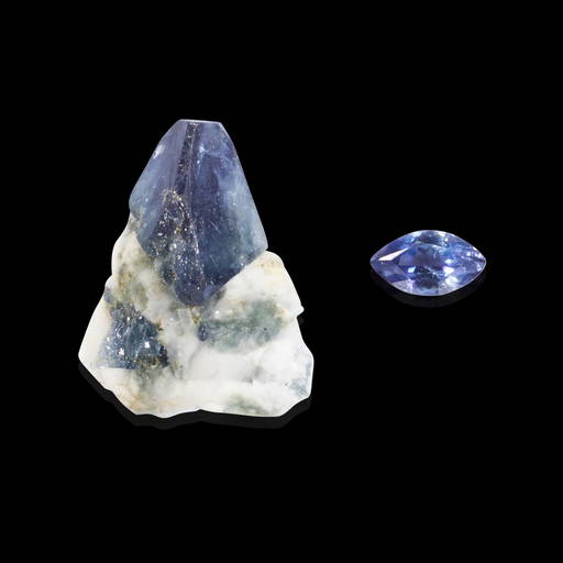 Benitoite Rough and Cut - Dec 07, 2021 | Bonhams in CA