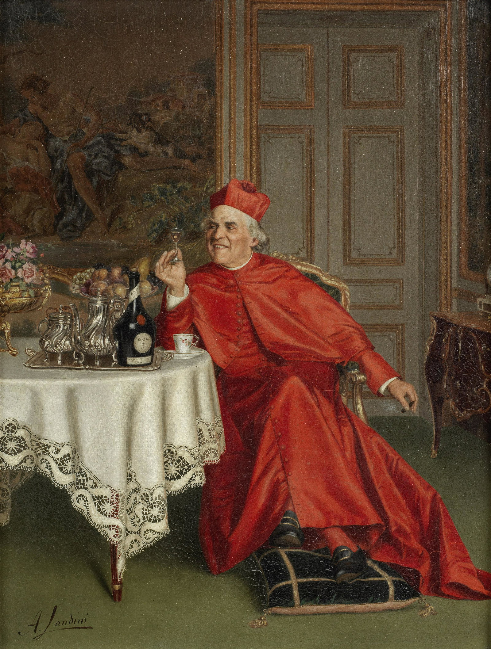 Andrea Landini (italian, 1847 1935) La Bonne Liqueur
