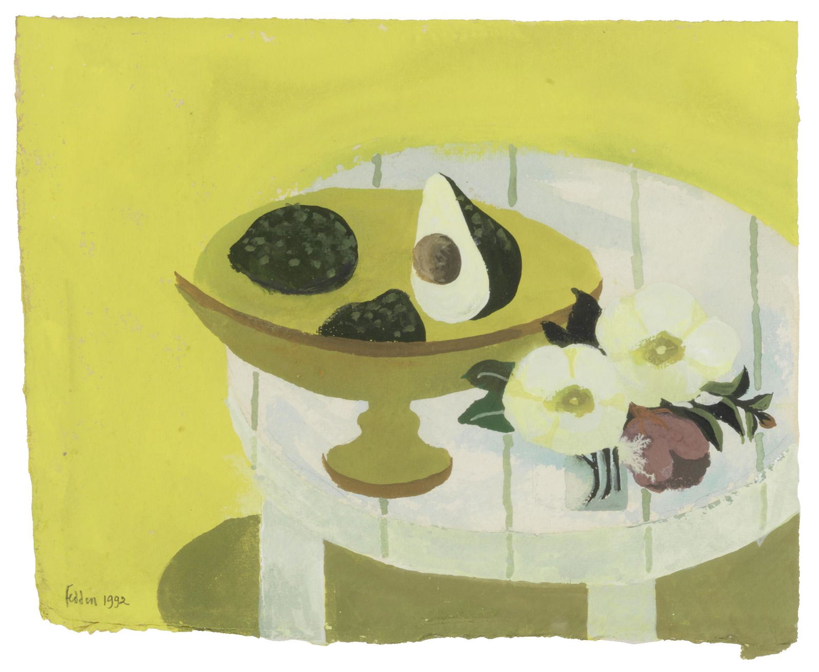 Mary Fedden R.A. (British, 1915-2012) Still Life With Avocados And ...