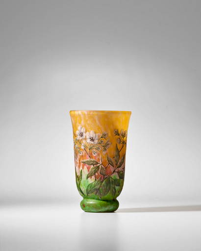 DAUM FRERES (FOUNDED 1878) Vasecirca 1900internally decorated and acid ...