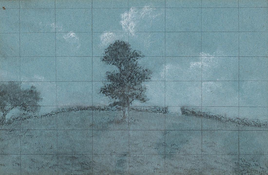 Algernon Cecil Newton R.a. (british, 1880 1968) Study Of Two Trees