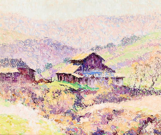 William Clapp (1879-1954) The Barn 15 x 18 in. framed 21 1/2 x 24 1/2 ...