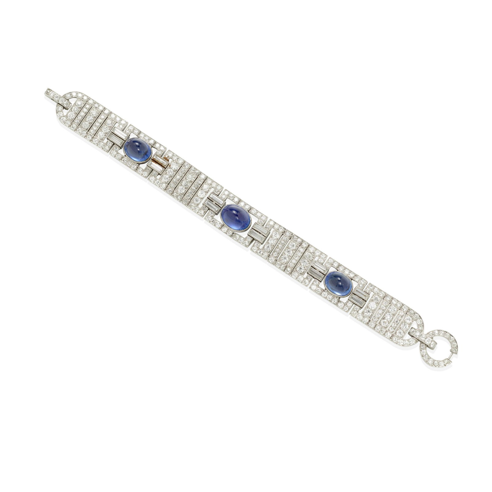 RAYMOND YARD: A PLATINUM, SAPPHIRE AND DIAMOND BRACELET, CIRCA 1920 ...