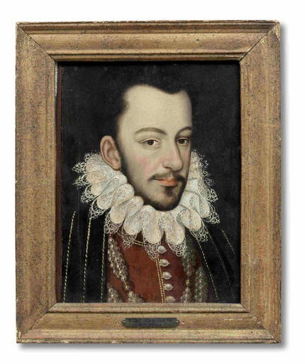 Follower of François Clouet (Tours 1522-1572 Paris) Portrait of King ...