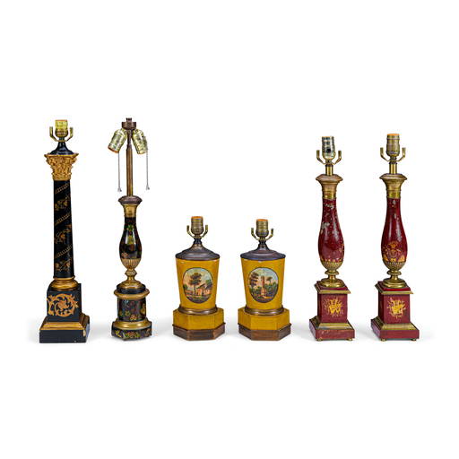 A GROUP OF SEVEN TÔLE LAMPS20th century (#0191) on Sep 21, 2022 ...