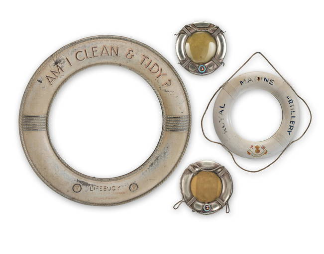 An Early 20th Century Lifebuoy Wall Mirror (4)