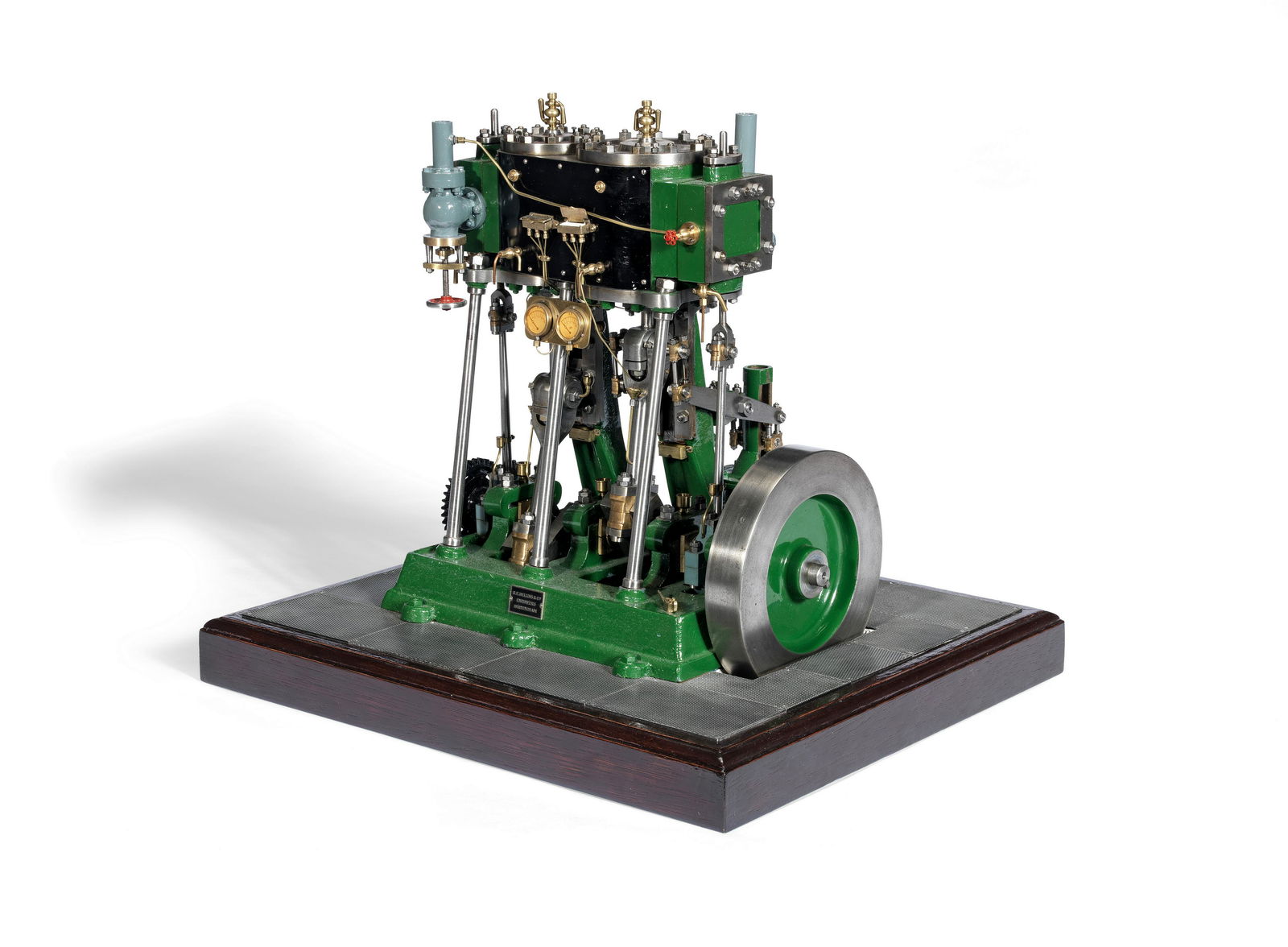 A Model Twin Cylinder Vertical Compound Steam Engine, English, 20th ...