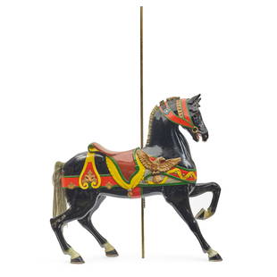 Carved And Painted Prancer Carousel Horse, Gustav Dentzel, Philadelphia ...