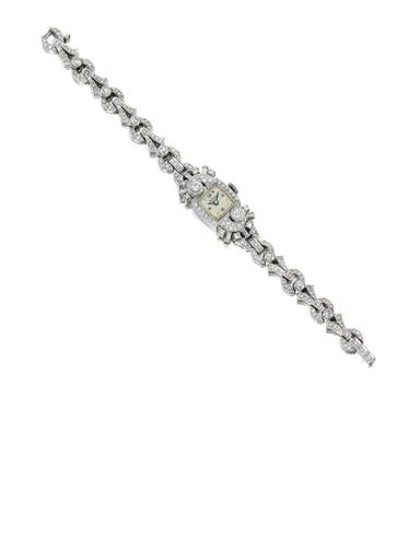 ELBEE: A DIAMOND WATCH, CIRCA 1950 (#0026) on Dec 05, 2022 | Bonhams in ...