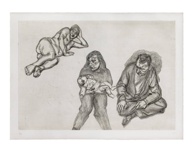 Lucian Freud (1922 2011) Four Figures Etching, 1991, On Wove Paper ...