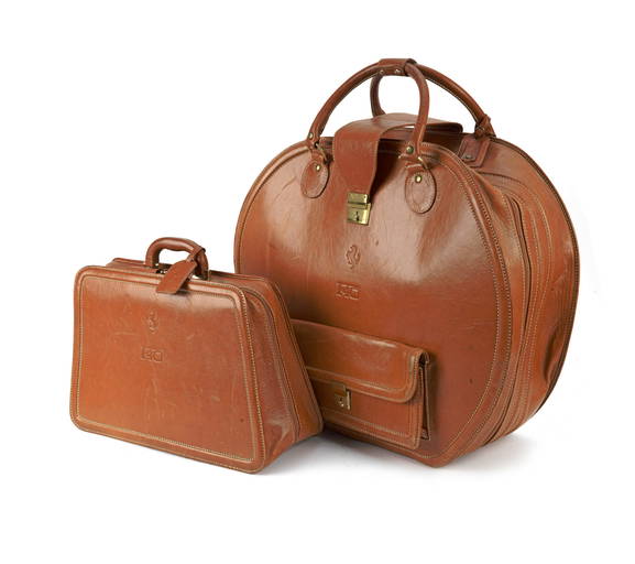 Two pieces of Ferrari F40 leather luggage by Schedoni of Italy, ((2 ...