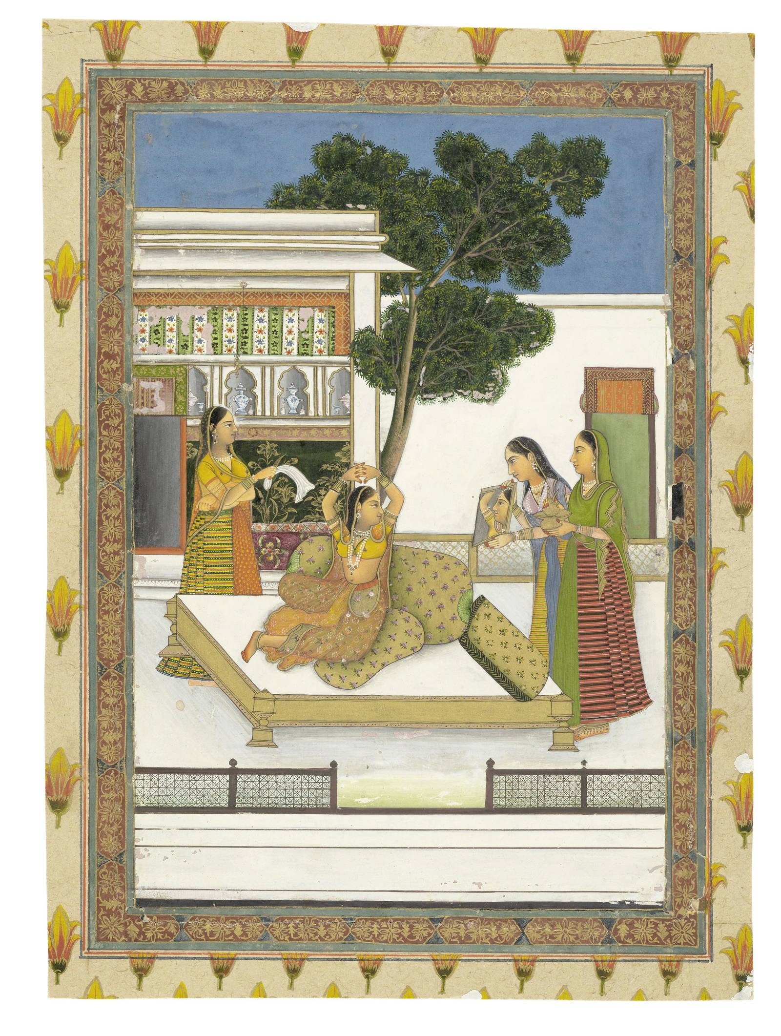 AN ILLUSTRATION FROM A RAGAMALA SERIES: BILAVAL RAGINI PROVINCIAL ...