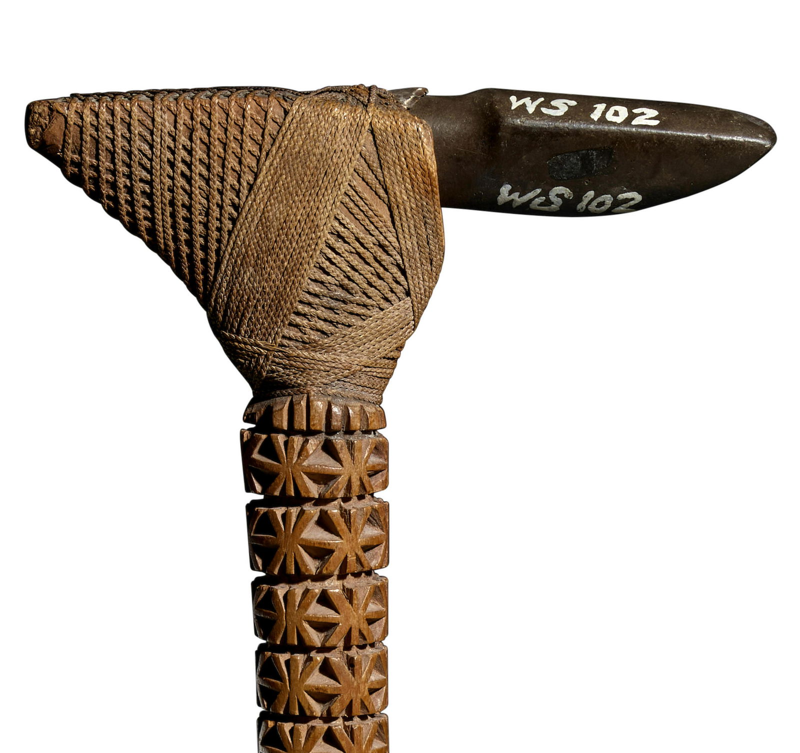Fine Ceremonial Hafted Adze, Mangaia, Cook Islands