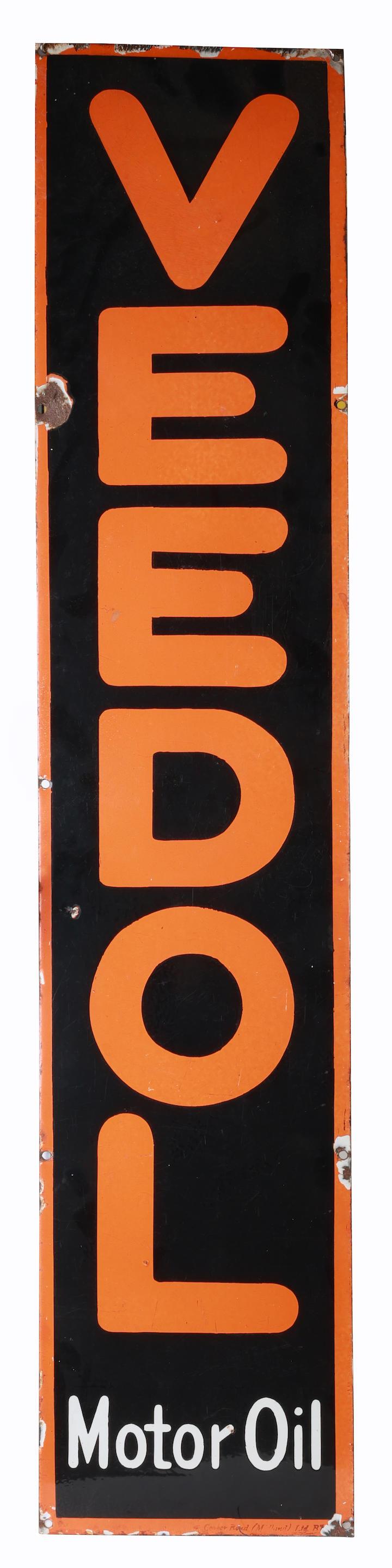 A Veedol Motor Oil Enamel Sign, ((3))
