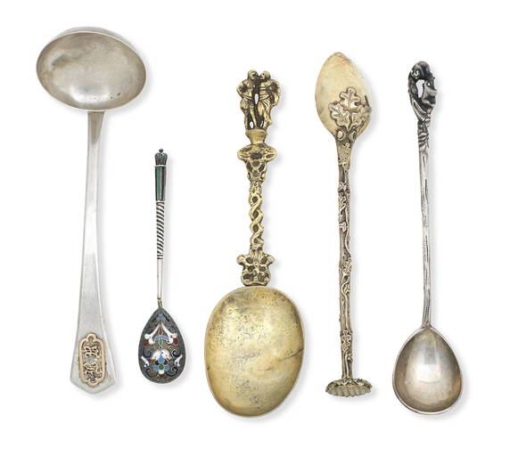 Five European Spoons 19th Century (5)
