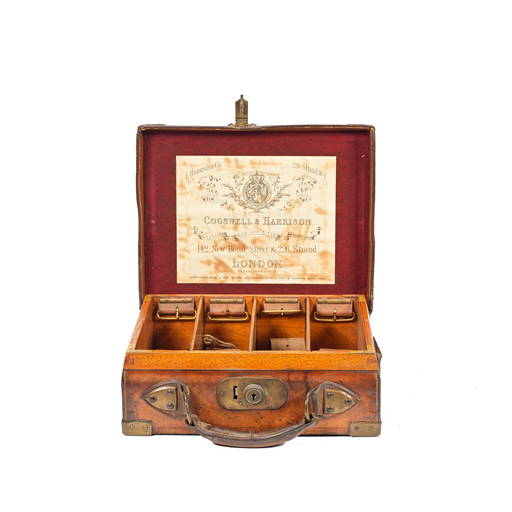 A Brass Mounted Oak And Leather Cartridge Magazine With Cogswell ...