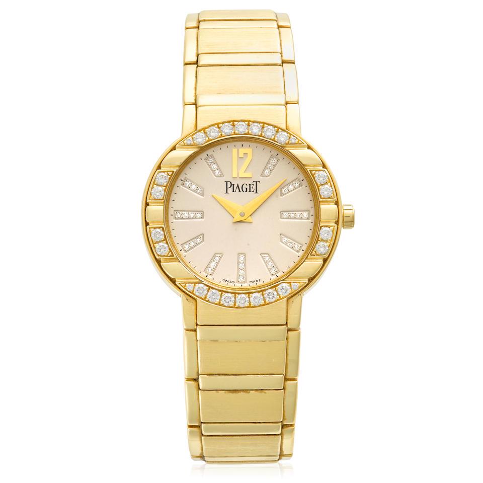 Piaget. An 18k Gold And Diamond Bracelet Watch Polo, Ref: P 10141 ...