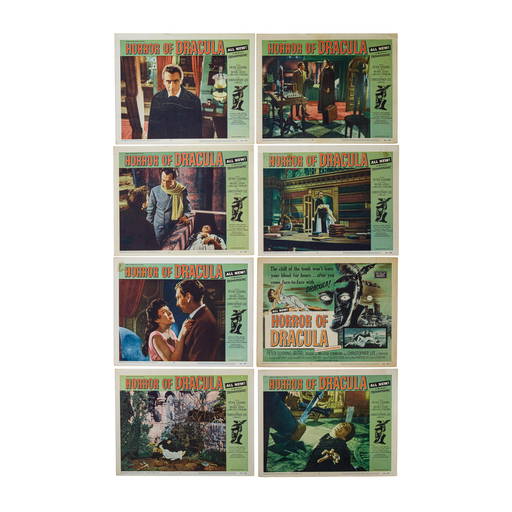 Hammer Horror Of Dracula Complete Set Of Lobby Cards.