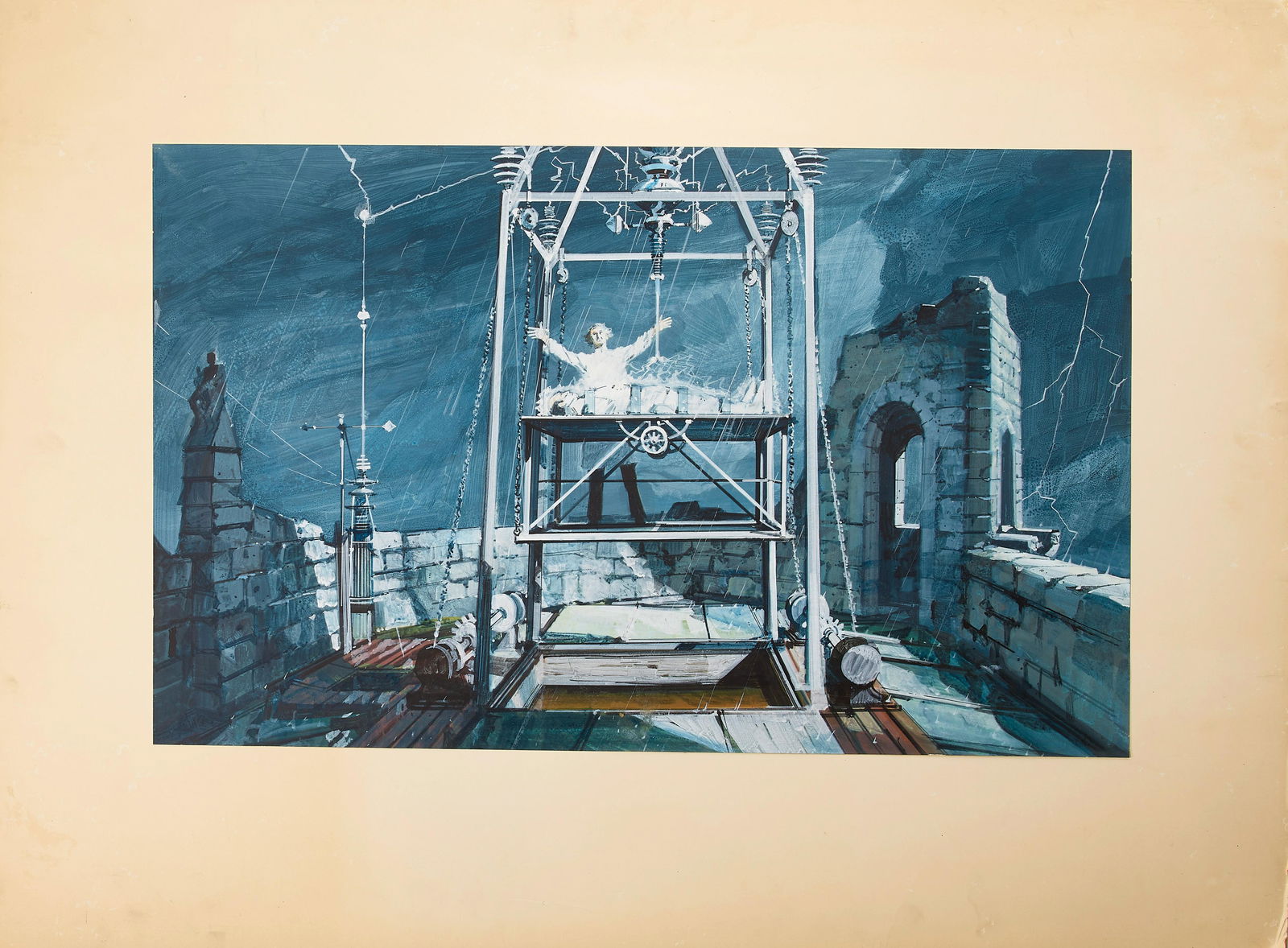 Young Frankenstein Creation Of 'the Monster' Concept Painting. Auction