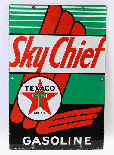 Two Texaco Enamel Signs, 18 X 12 Inches ((2))