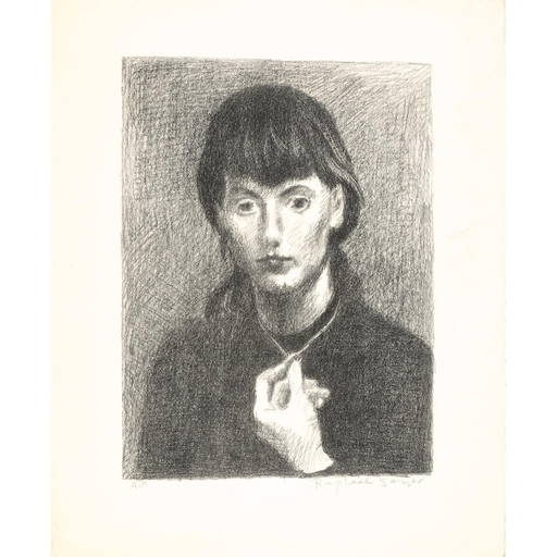 Raphael Soyer (1899 1987); Untitled (girl With Necklace); Self Portrait ...