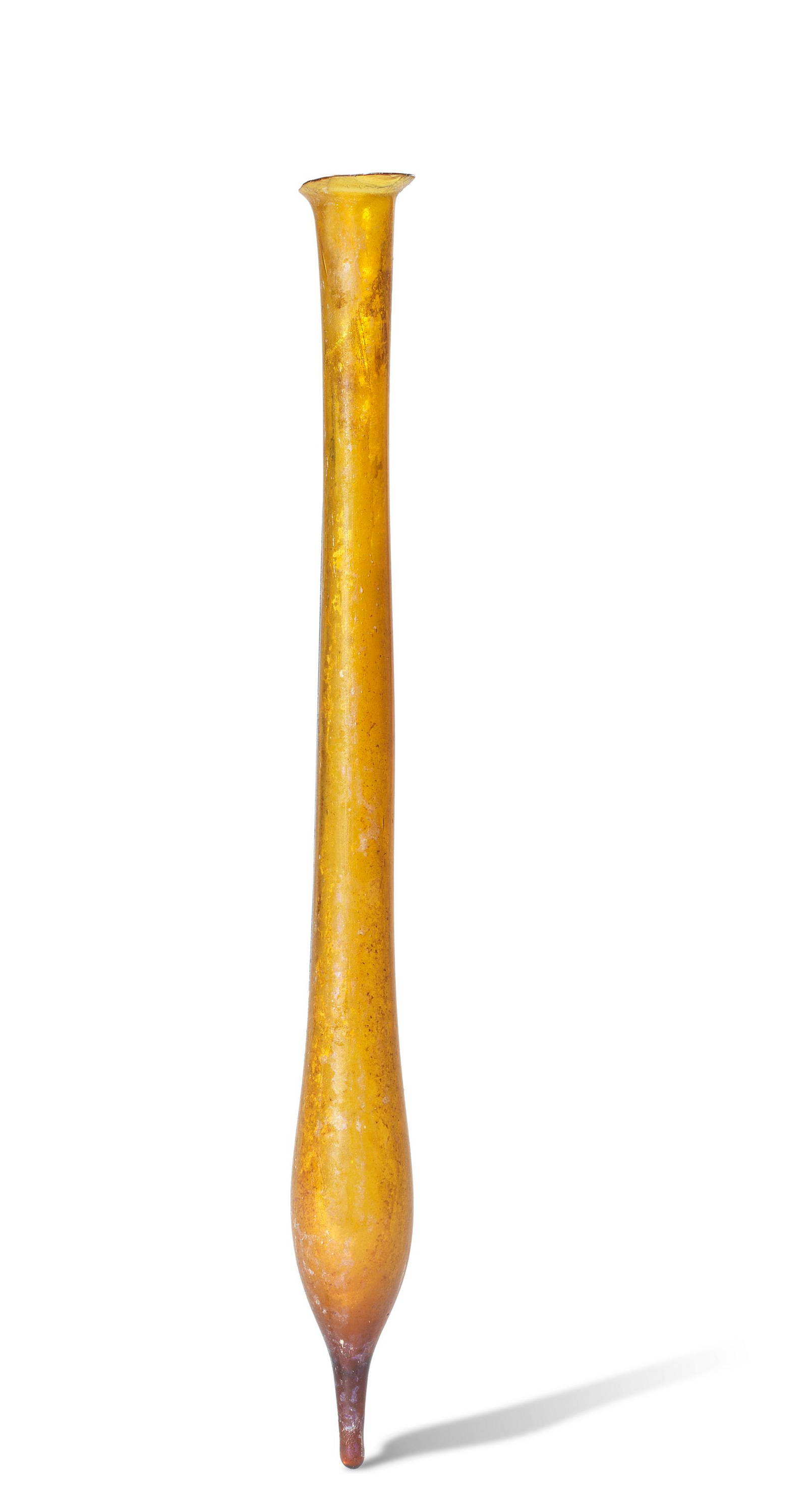 A Tall Roman Amber Glass Pointed Unguentarium Auction
