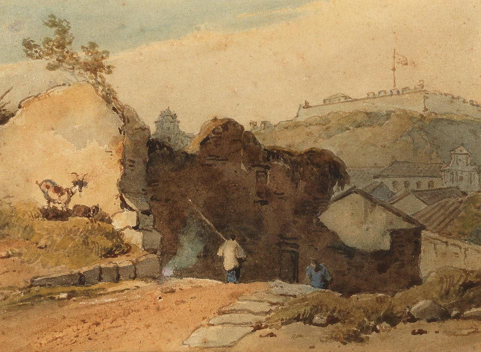 George Chinnery (london 1774-1852 Macau) A View Of Macau With Fort ...