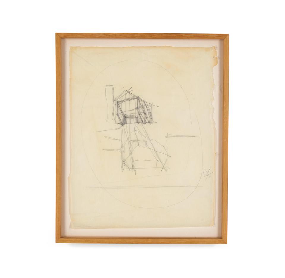 Frank Gehry (born 1929) Untitled (house Study)circa 1989 Graphite On ...