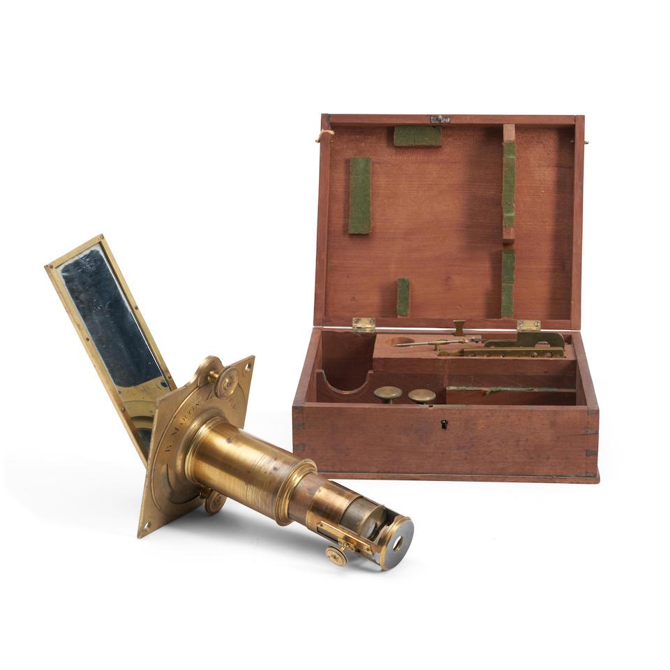 Benjamin Martin Lacquered Brass Solar Microscope Compendium, London ...