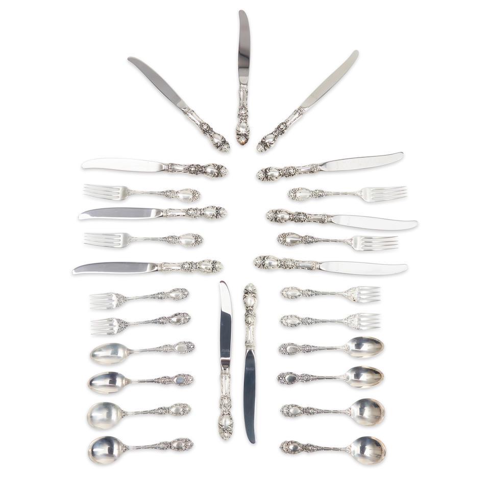 Wallace 'lucerne' Pattern Sterling Silver Flatware Service,