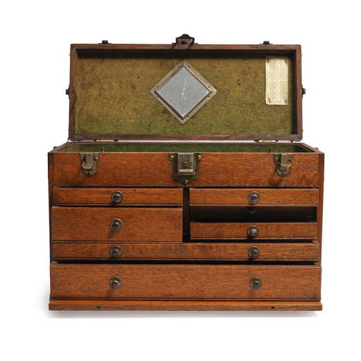 Brown & Sharpe Oak Tool Chest/box