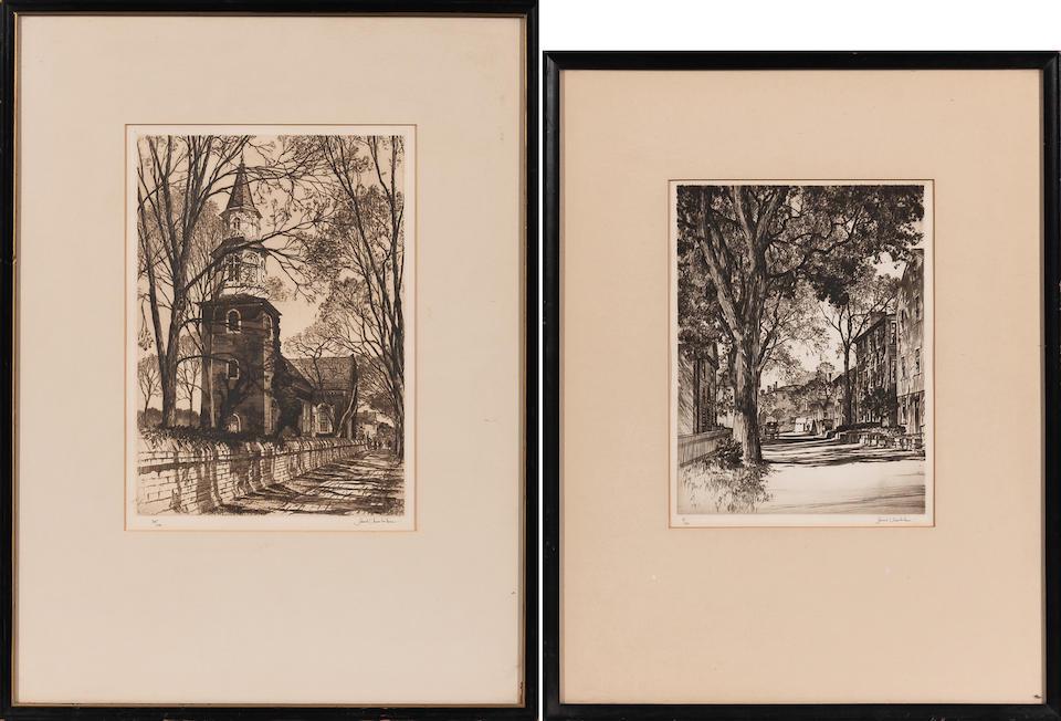 Samuel Chamberlain (american, 1895-1975) Four Framed Etchings: Bruton ...