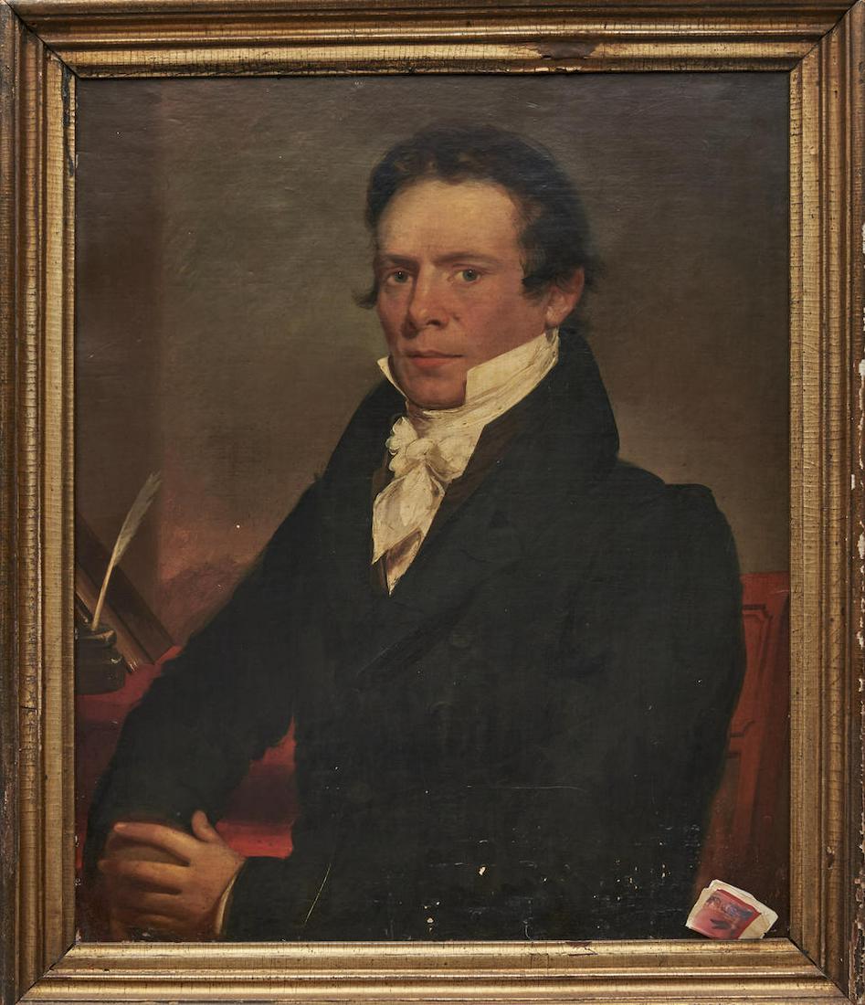 Jacob Eichholtz (american, 1776-1842) Portrait Of Captain Thomas Dorris ...