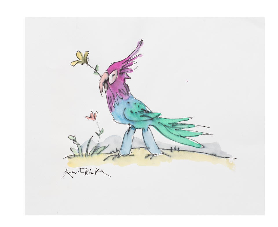Sir Quentin Blake (british, Born 1932) Cockatoo (unframed) (executed In ...