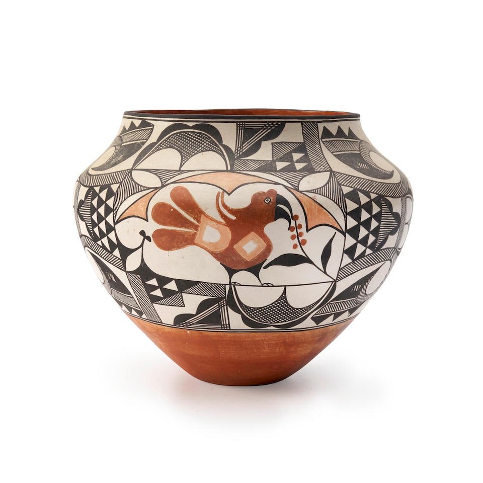 A Large Lolita Concho Acoma Parrot Jar Lolita Torivio Concho, (acoma ...