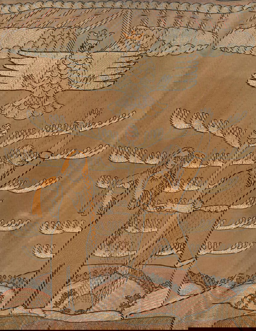 Lily Yeats (irish, 1866-1949) Fisa Playing His Harp, After A Design By ...