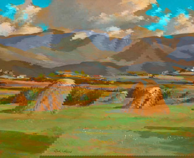 Robert Taylor Carson (irish, 1919 2008) Harvest Time, Co. Kerry 51 X 61 ...