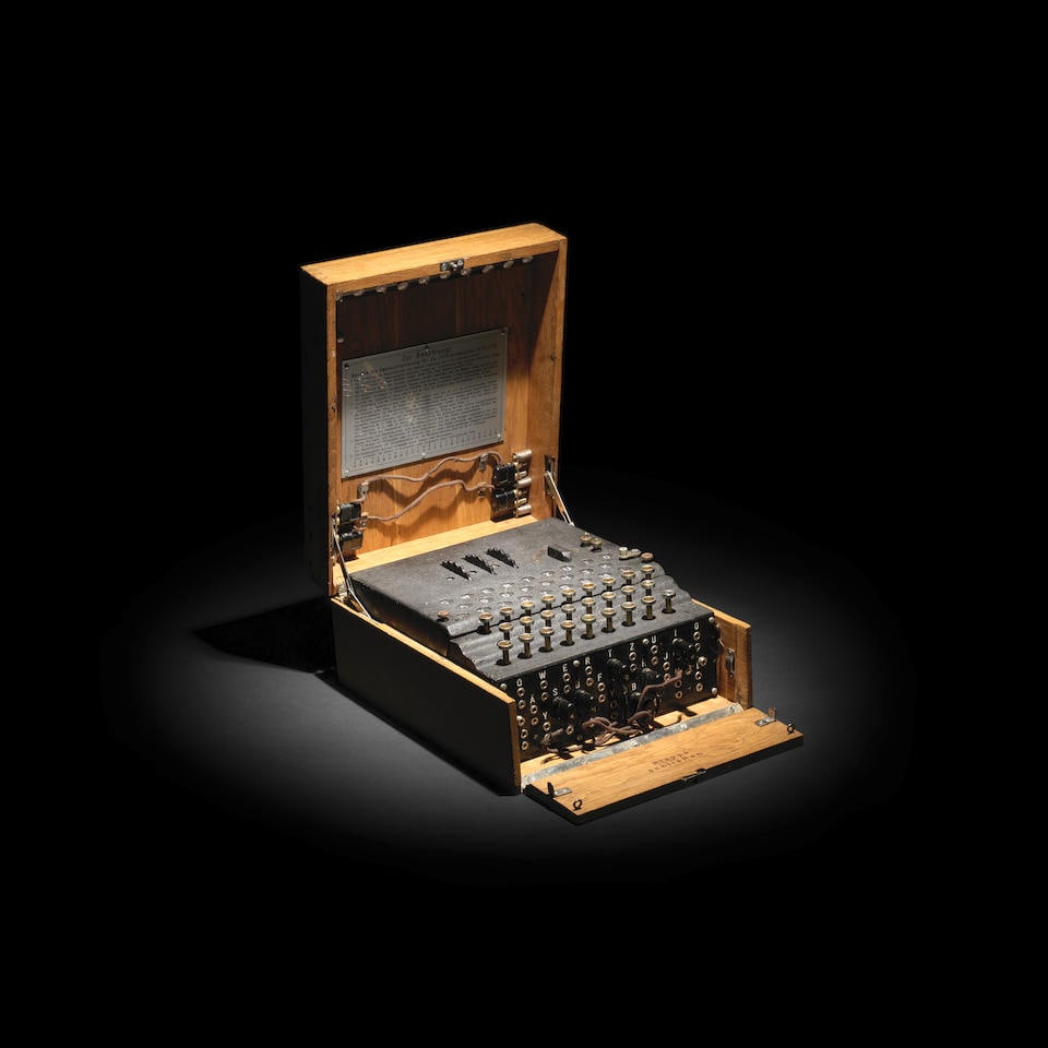 A Heimsoeth Und Rinke 3-rotor Enigma Machine With Two Additional Enigma ...