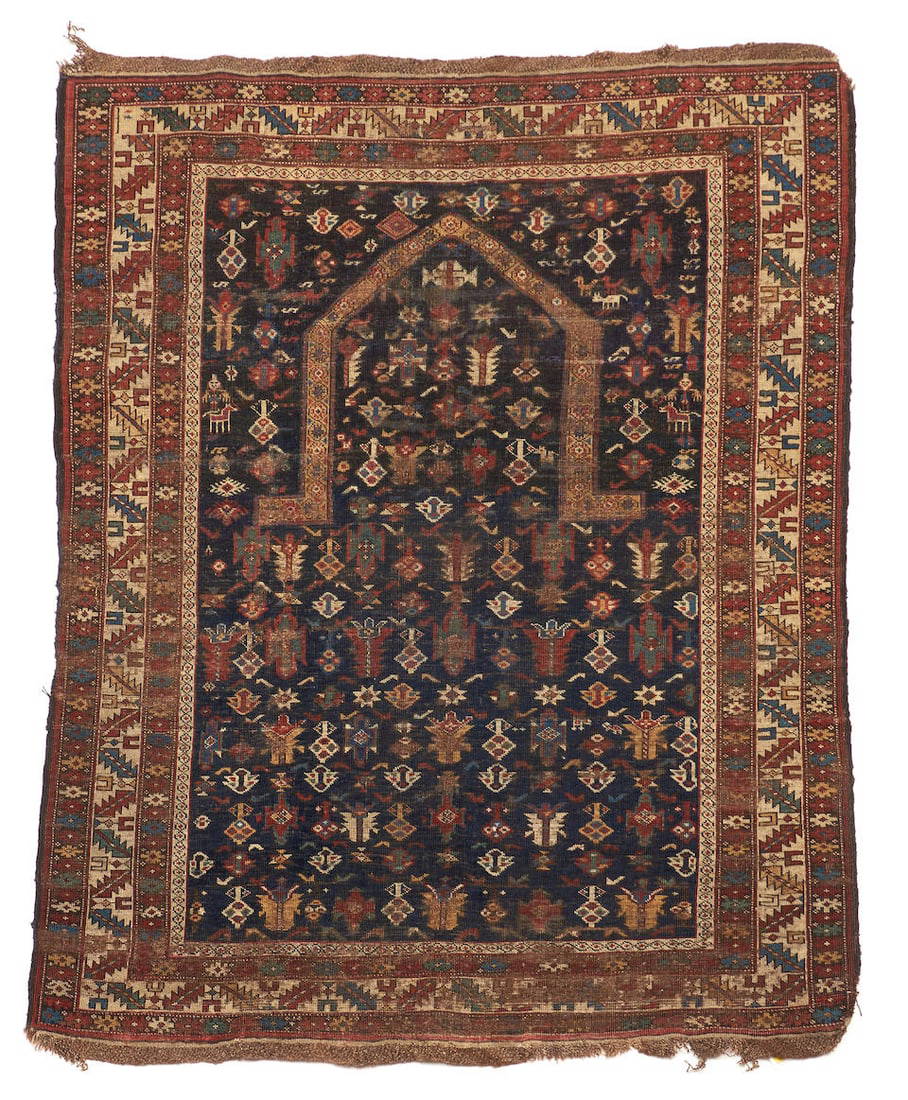 Kuba Prayer Rug Caucasus 3 Ft. 11 In. X 4 Ft. 9 In. Auction