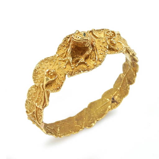 Andre Harvey And Donald Pywell: An 18k Gold Frog Bracelet