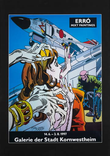 Erro (gudmundur Erro Dit) (born 1932) Sans Titre, 1997 Affiche Signée ...