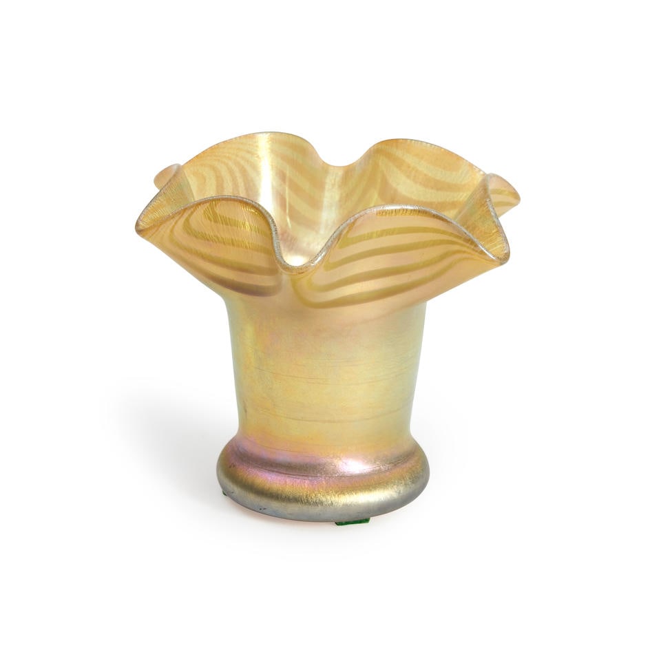 Steuben Gold Aurene Glass Vase, Corning, New York, Early 20th Century ...