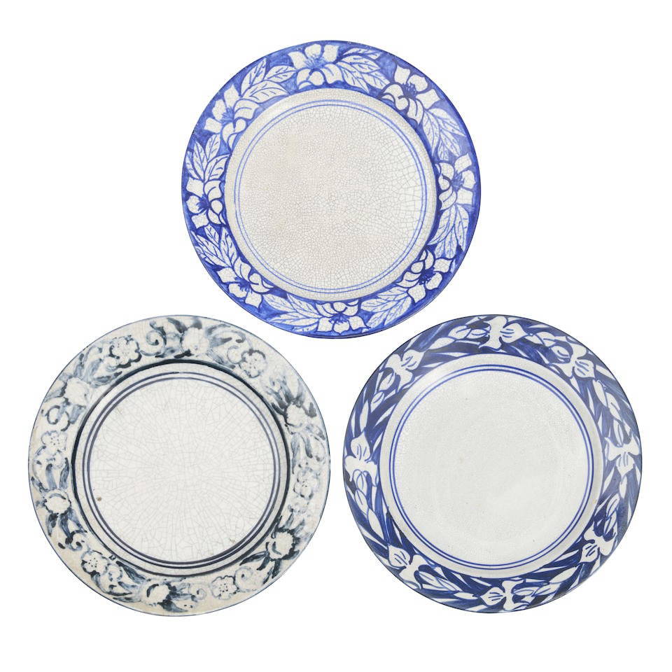 Dedham Pottery 'horse Chestnut, Azalea,' And 'iris' Pattern Plates ...