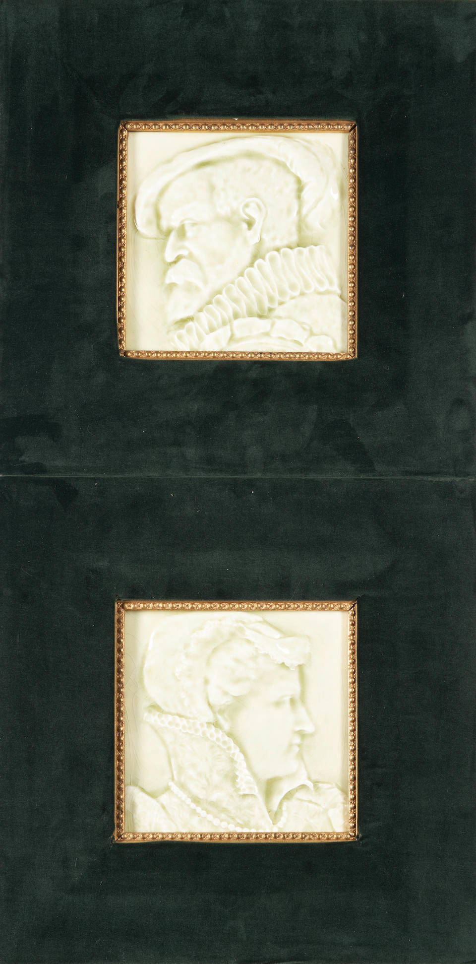 Pair J. & J.g. Low Art Tile Works Portrait Tiles, Chelsea ...