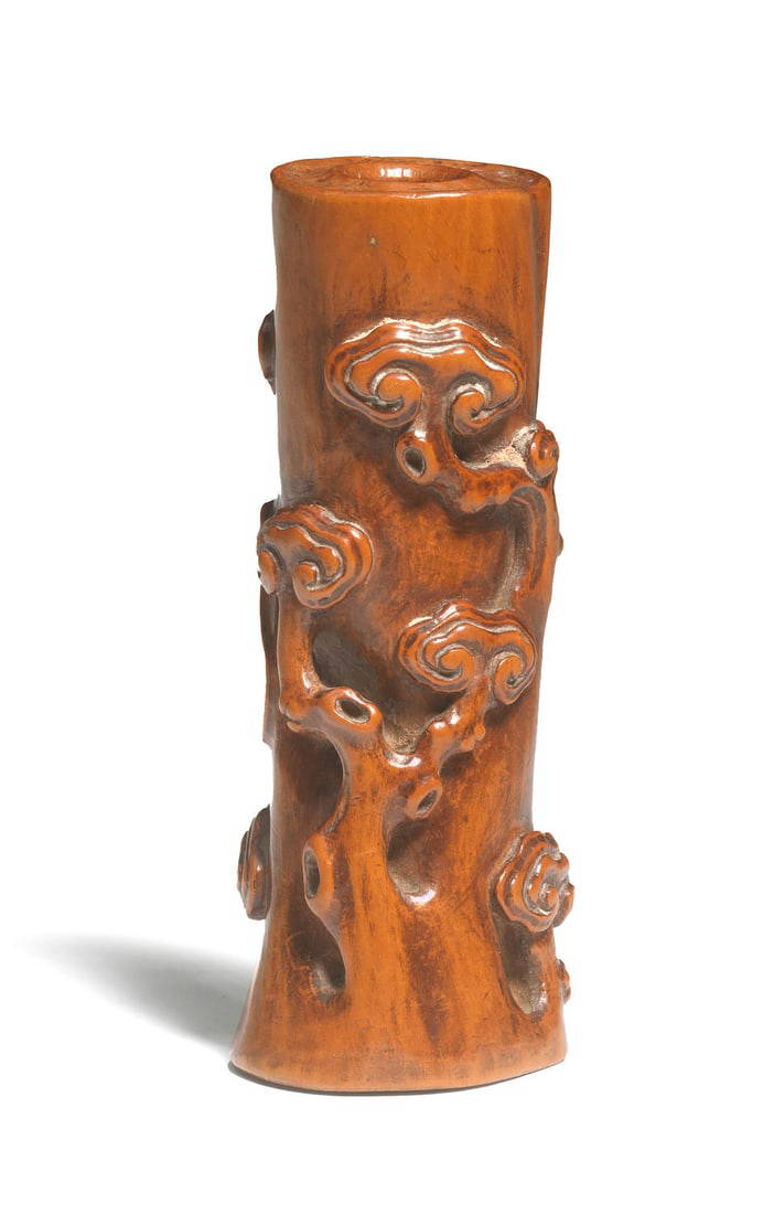 A Rare Boxwood 'lingzhi And Tree-trunk' Incense-tool Vase 18th Century ...