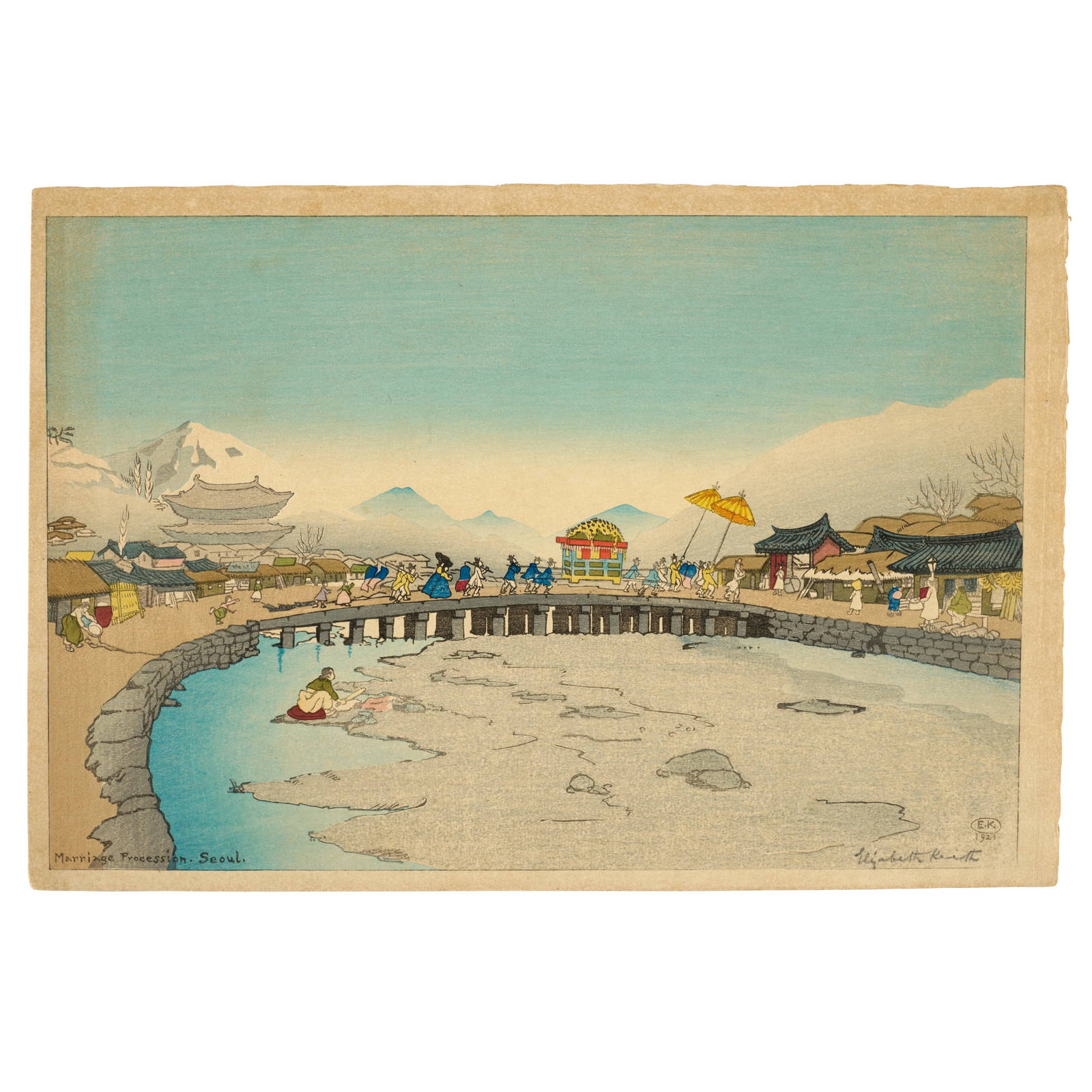 Elizabeth Keith (1887-1956) Two Woodblock Prints Taisho Era (1912-1926 ...