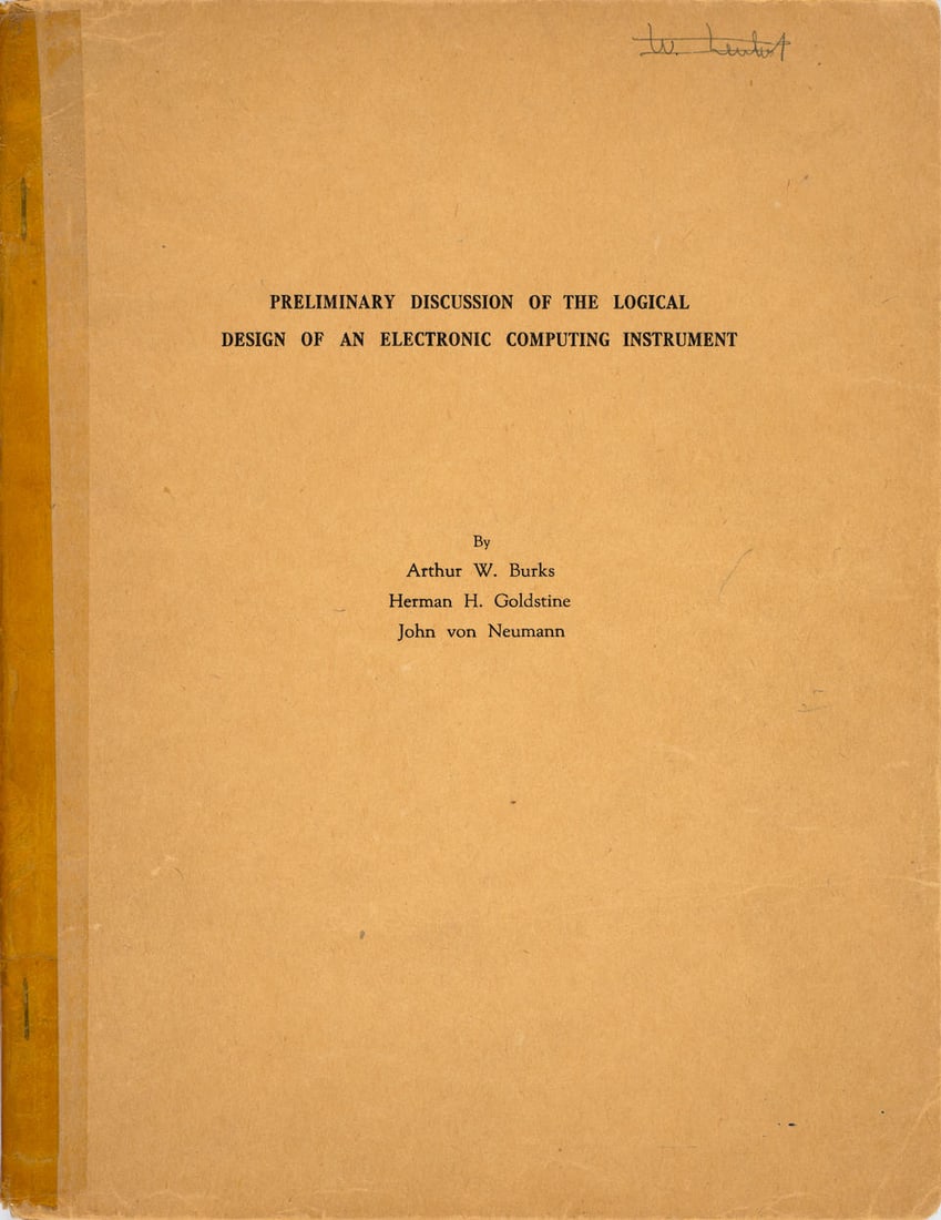 Edvac: Von Neumann Architecture. Burks, Arthur W. 1915 2008, H.h ...