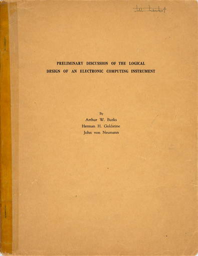 Edvac: Von Neumann Architecture. Burks, Arthur W. 1915 2008, H.h ...
